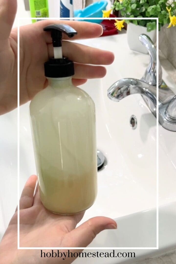 Natural Homemade Body Wash with Simple Ingredients - Hobby Homestead