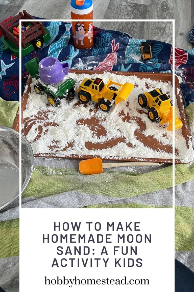 How to Make Homemade Moon Sand: A Fun Activity Kids - Hobby Homestead