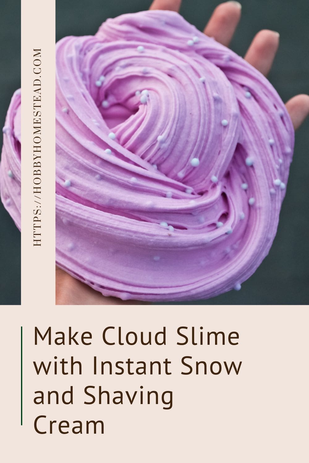 Make Cloud Slime with Instant Snow and Shaving Cream - Hobby Homestead
