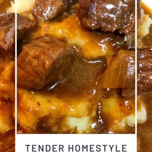 Tender Homestyle Beef Tips with Rich Gravy Recipe - Hobby Homestead